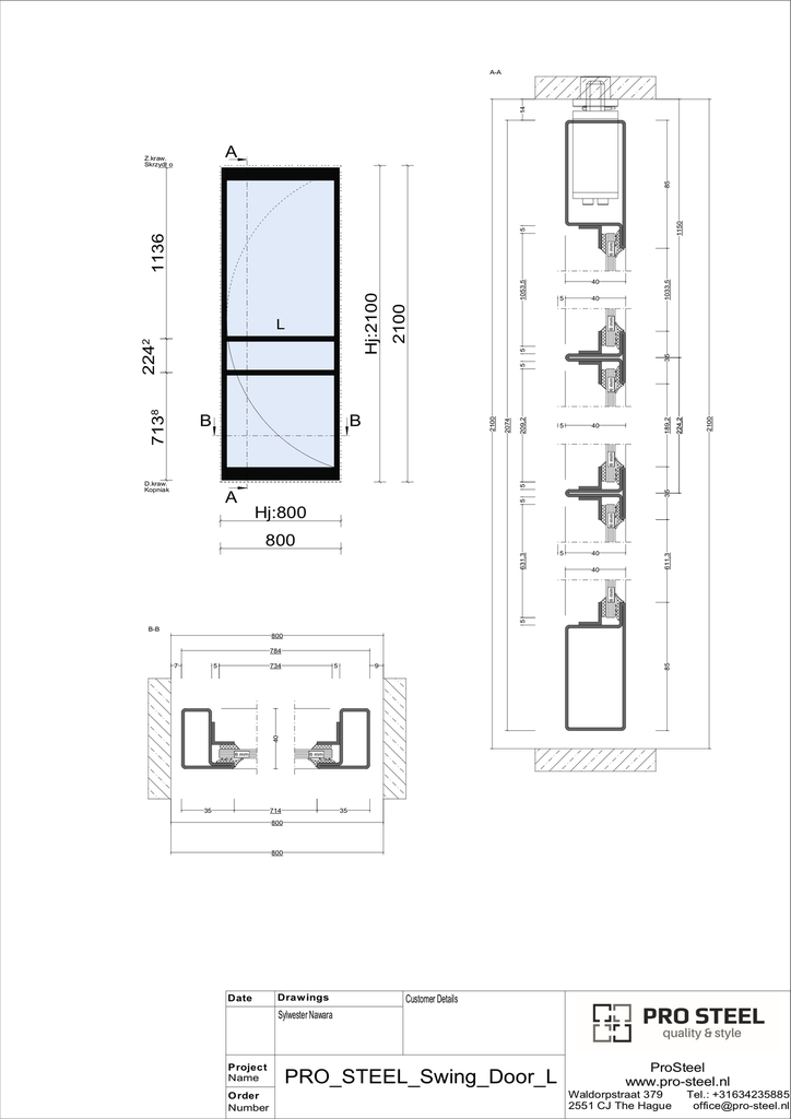 Single Swing Door D04 | PRO STEEL SHOP
